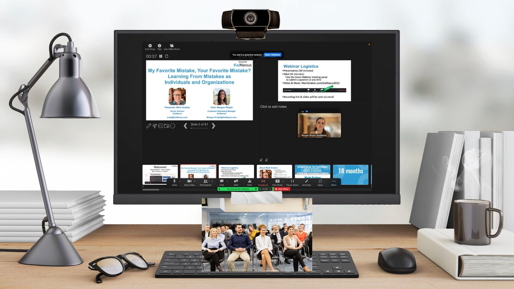 Experimenting with an "Audience View" for Webinar Presenters